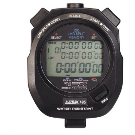 ULTRAK 495 Stopwatch 100 dual split, Water resistant - SportzTrack