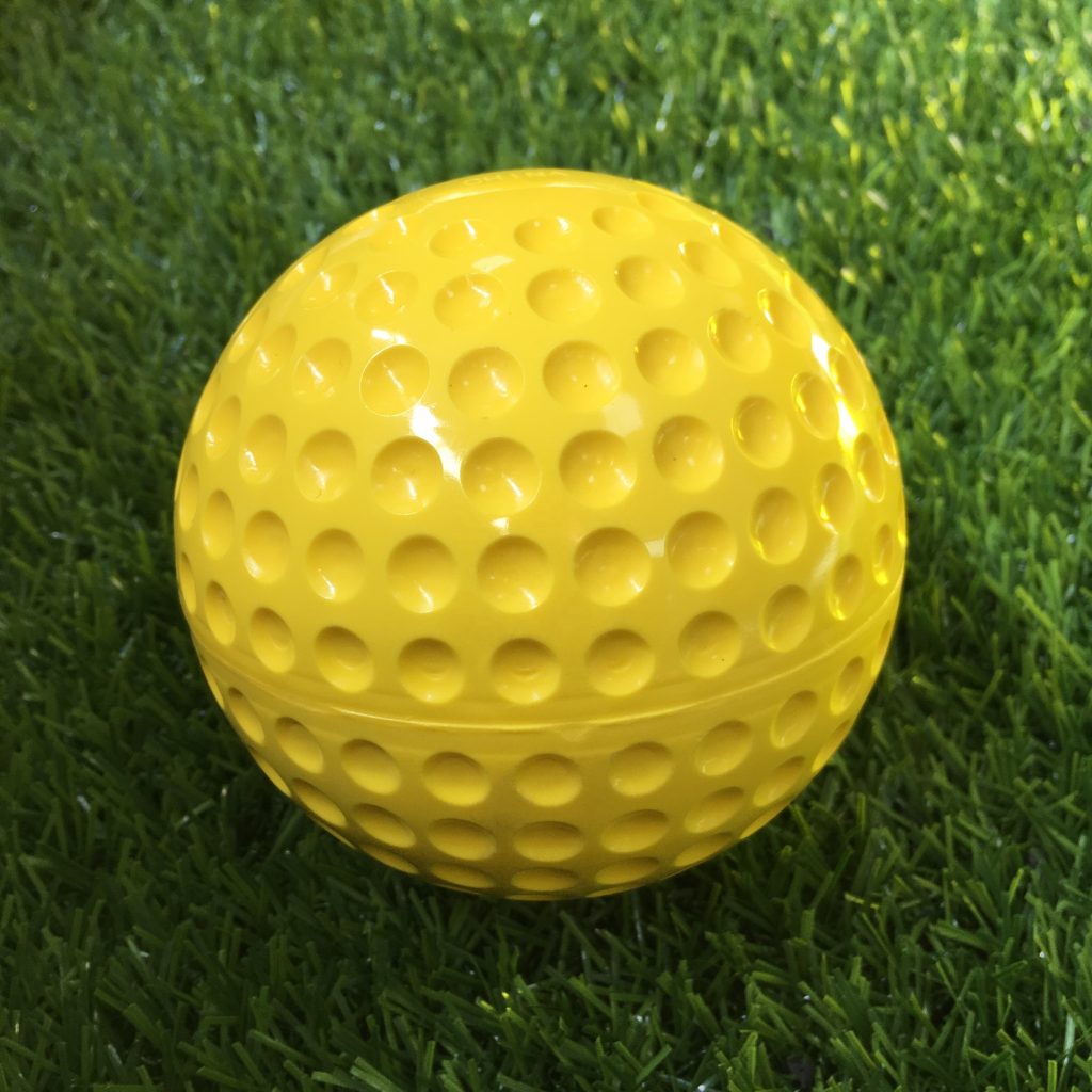 PROSPEC Dimpled Yellow Rubber Softball 12in - SportzTrack