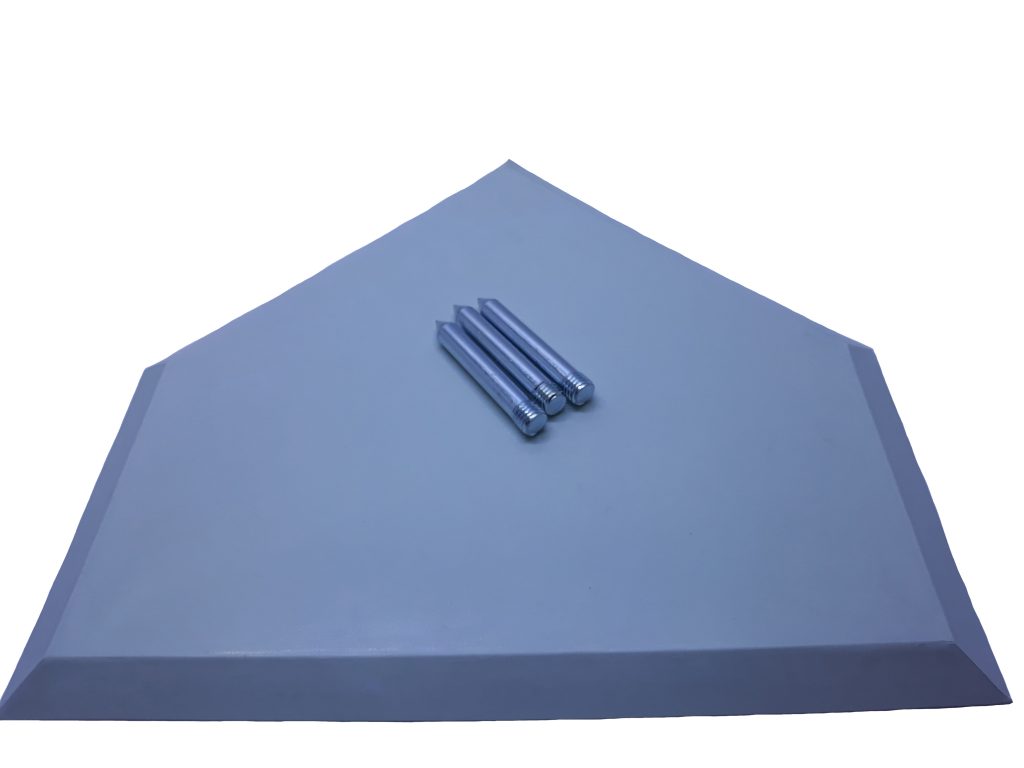 PROSPEC RUBBER BASEBALL HOME PLATE HEAVY DUTY with 3 Spikes - SportzTrack