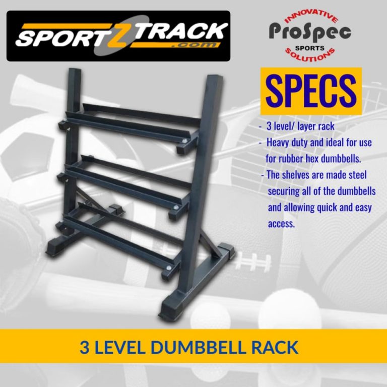 PROSPEC Dumbbell 3 Level Rack (Black) - SportzTrack