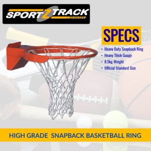 High Grade Basketball Ring with Spring Snapback - SportzTrack