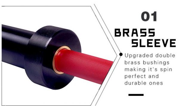 7FT Cerakote 2.2M Olympic Barbell Bar 700lb Rating - SportzTrack