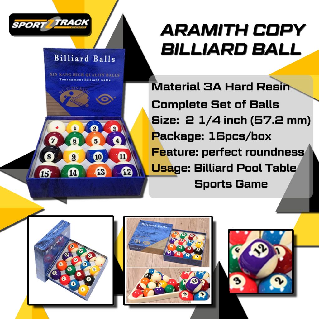 ARAMITH COPY BILLIARD BALL Set 3A Hard Resin Durable Shining Billiard ...