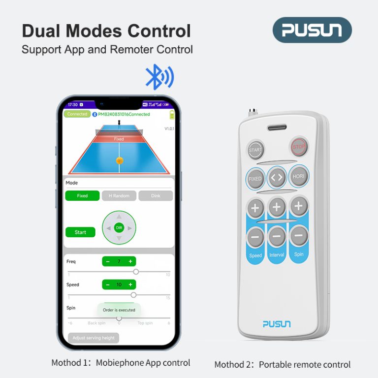 PUSUN PP-MINI PRO Automatic Pickleball Machine with APP and Remote ...